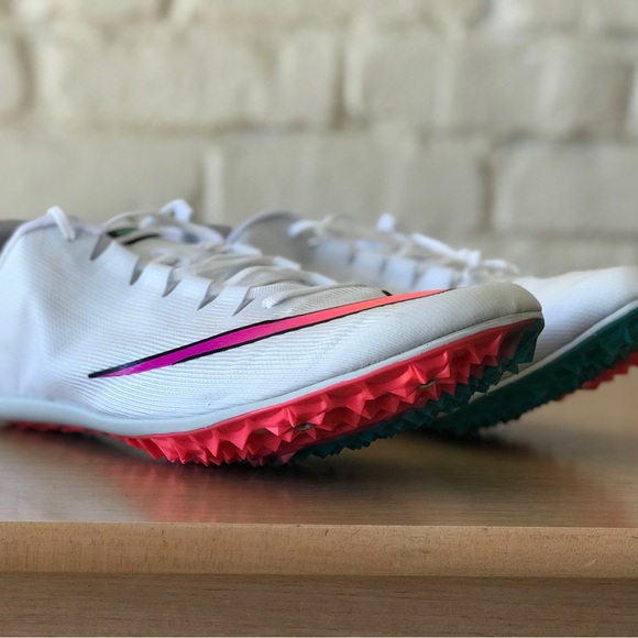 Nike | Shoes | Nike Zoom 40 White Crimson Track Field Cleat Shoe ...